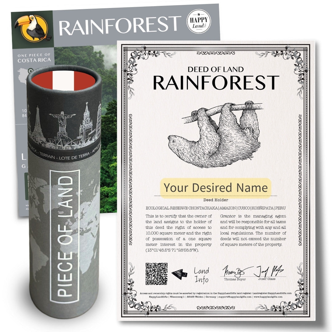 Buy rainforest, give rainforest, save jungle, Peru gift, sustainable ...